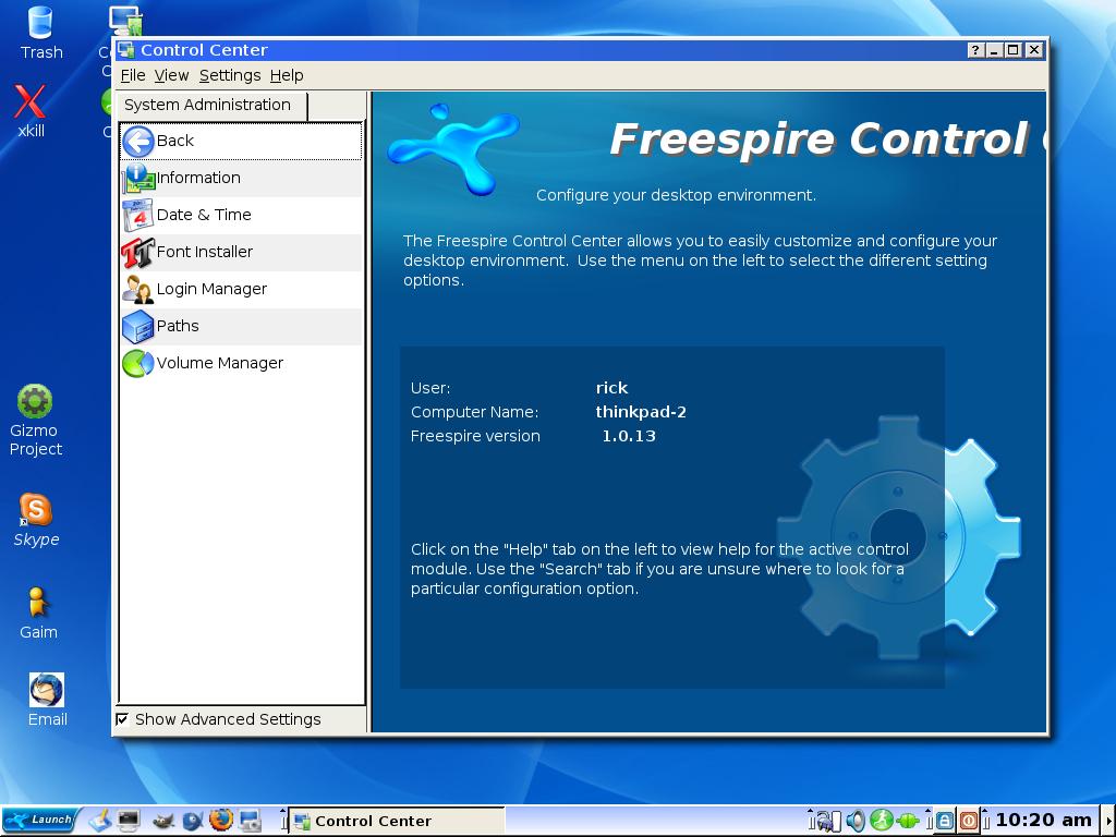 Seven Linux distros fight over one old ThinkPad: Freespire snapshot